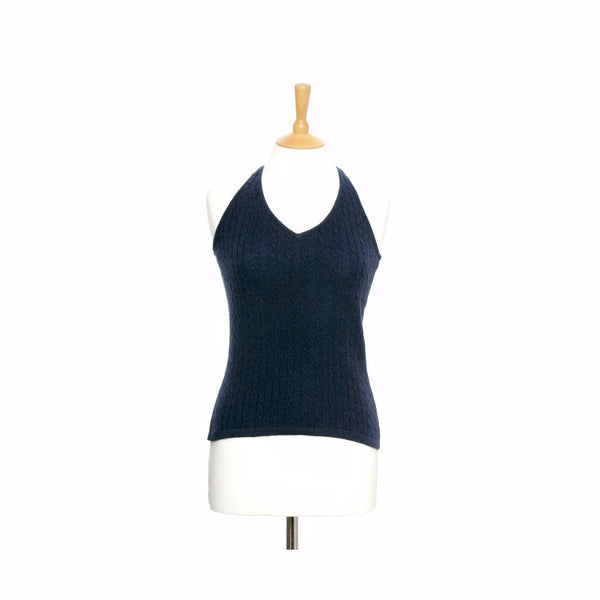 Cashmere Halter Neck Top in Navy, Pink and Black – I Love Cashmere